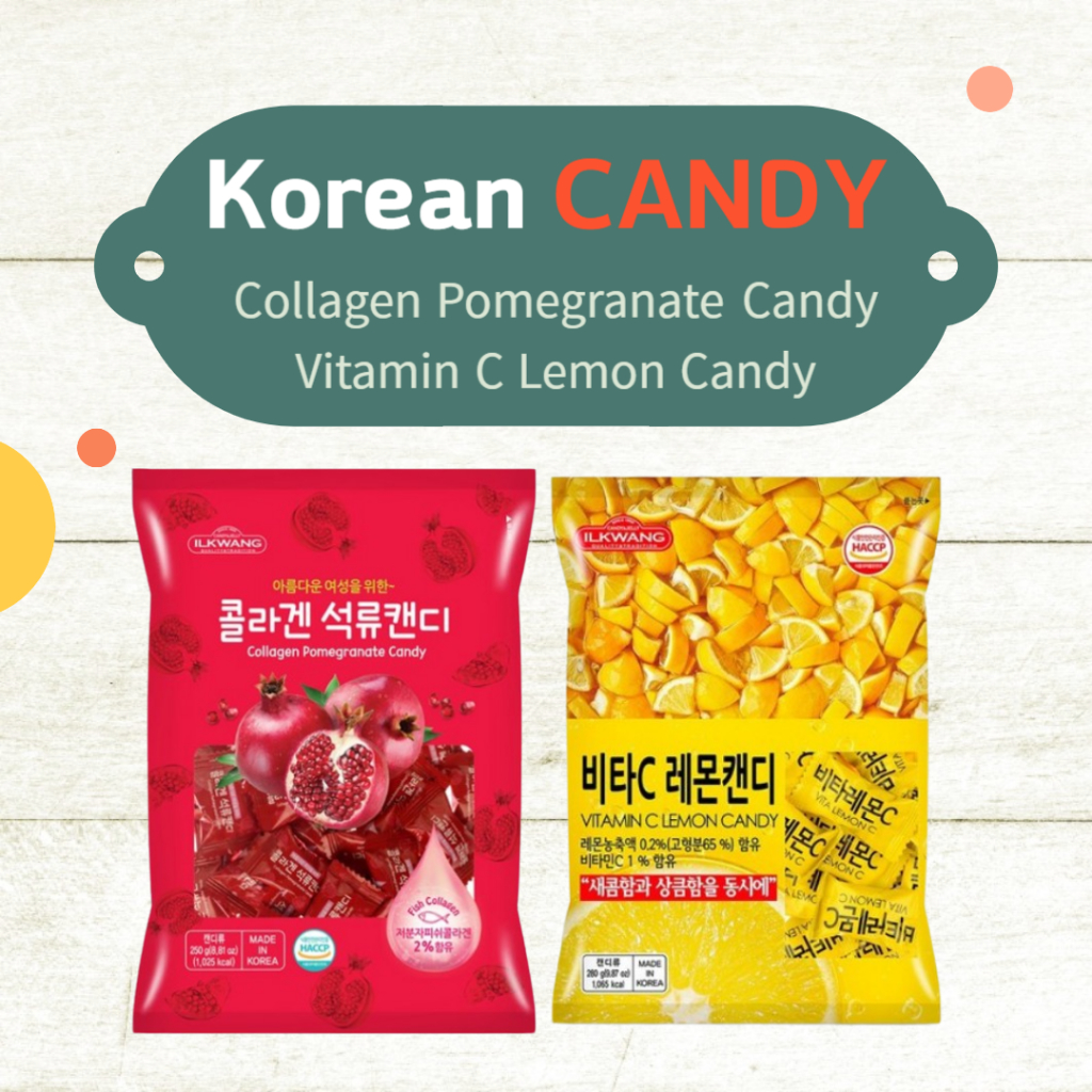 [Korea ILKWANG] Korean Candy Collagen Pomegranate(250g) & Vitamin C ...