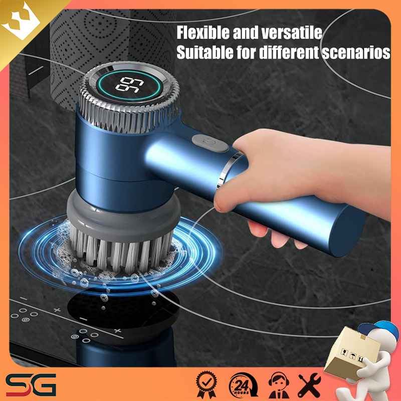 5 in 1 Portable Electric Cleaning Brush Set Kit Replaceable Cleaning ...