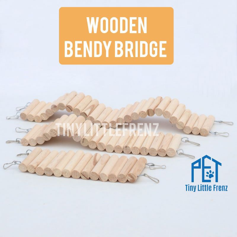 Hamster Bendy Bridge Fence Wooden Cage | Shopee Singapore