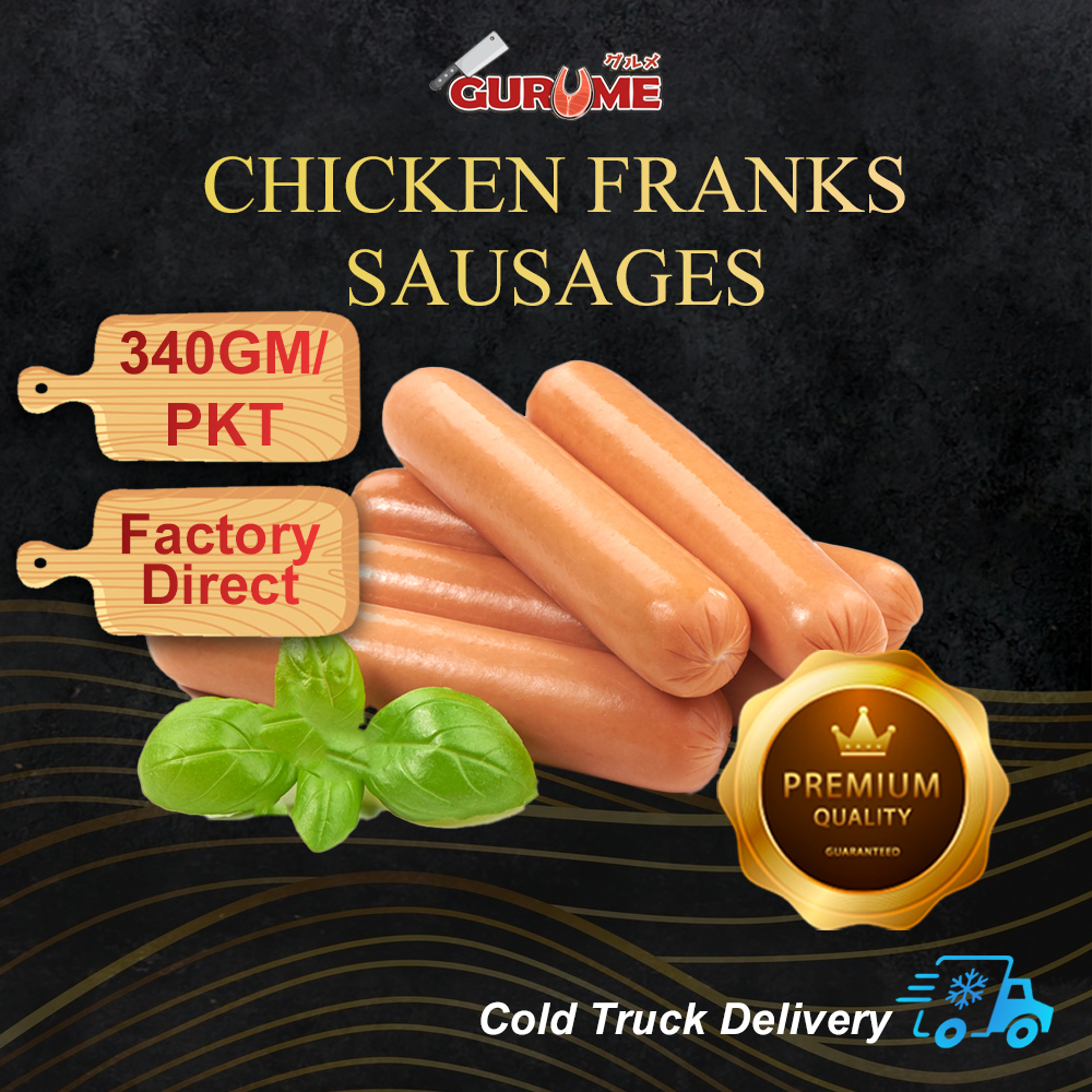 [GURUMESG] HALAL | Chicken Franks Sausages | 鸡肉香肠 (340gm) 8pcs - 10pcs ...