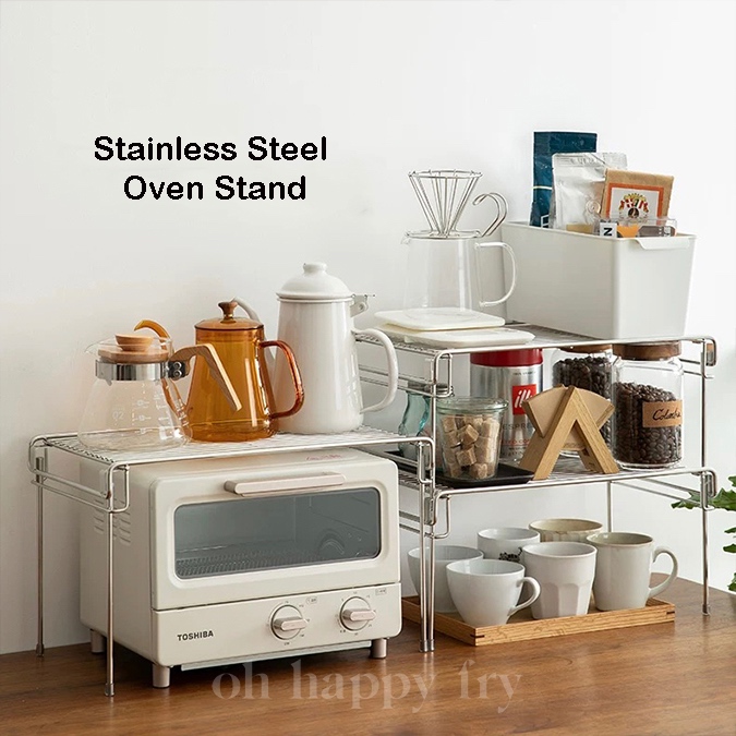 SG Stock: Stainless Steel Toaster Oven Stand Kitchen Rack Balmuda Rack ...