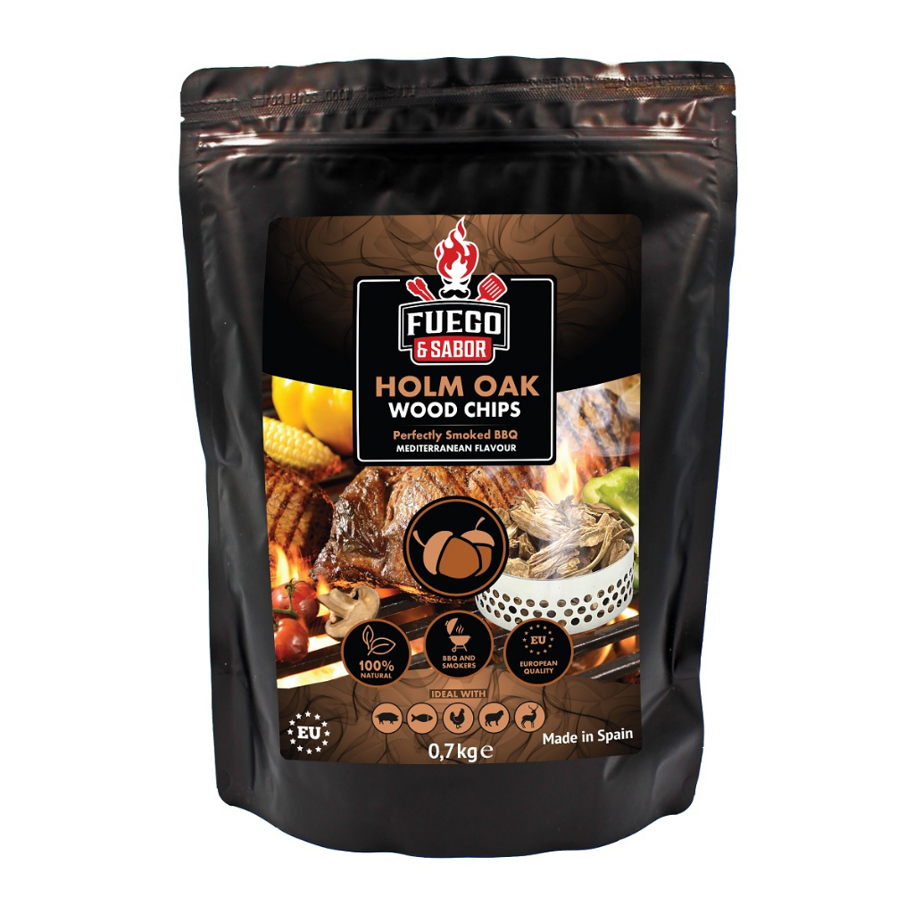 Fuego & Sabor BBQ Smoker Wood Chips Nº3 (Holm Oak) 700g | Shopee Singapore