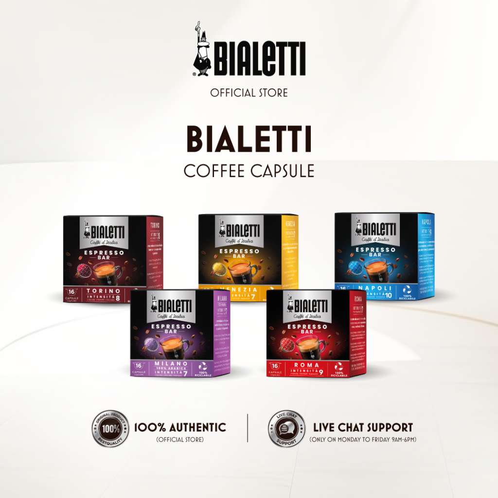 Bialetti Capsules compatible with Bialetti® system Arabica Robusta ...