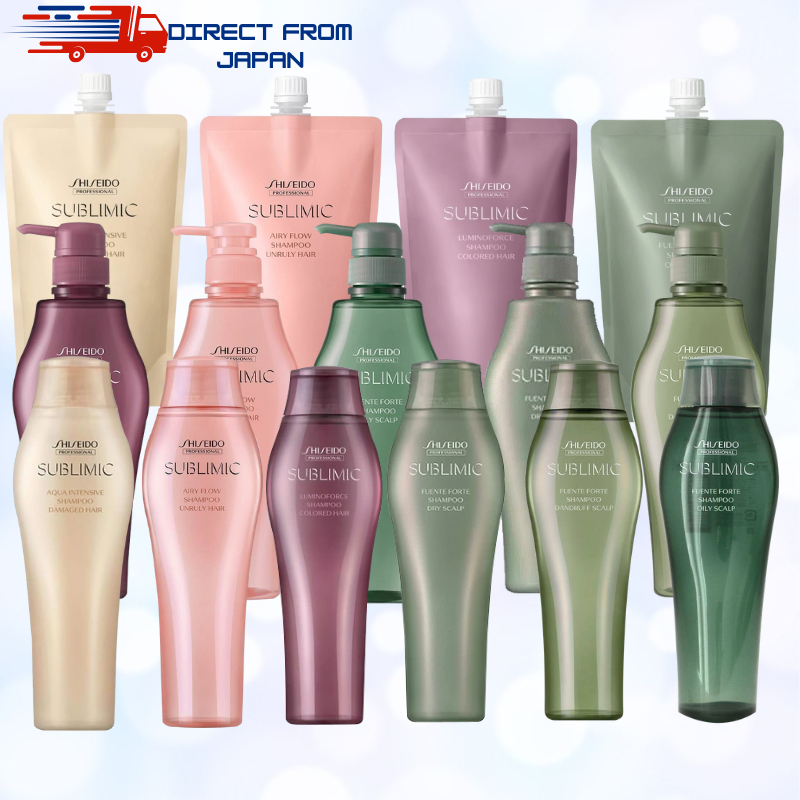 Shiseido Professional Sublimic Shampoo - Airy Flow / AquaIntensive / Luminoforce / Fuente Forte ...