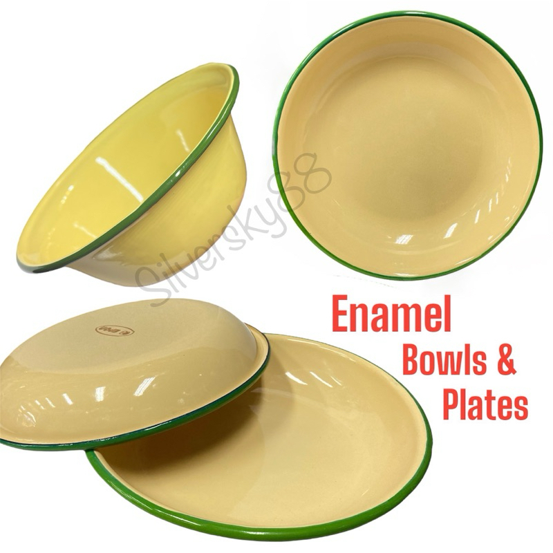 Enamel Plates Traditional Old School Vintage Rice Plates | Shopee Singapore