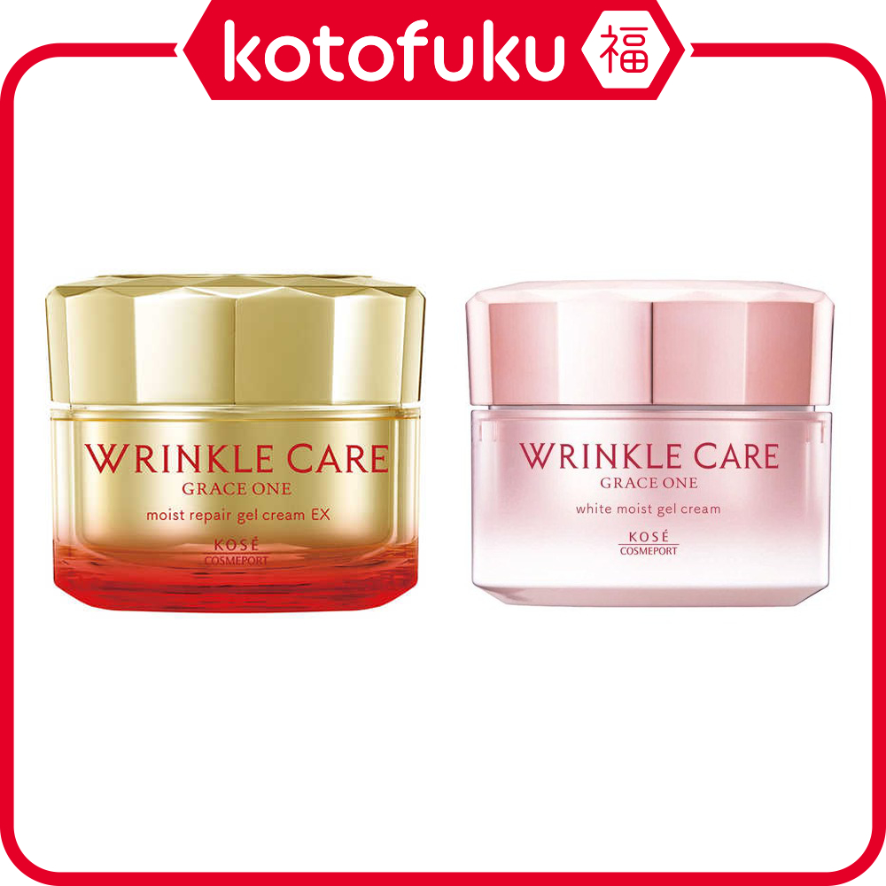 Kose Grace One Wrinkle Care Moist Gel Cream - Regular / White (100g / 90g Refill) | Shopee Singapore