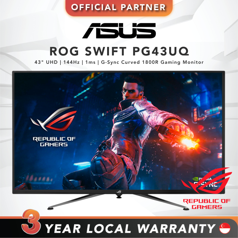 ASUS ROG Swift PG43UQ | 43" UHD | VA | 144Hz | 1ms | G-Sync Curved ...