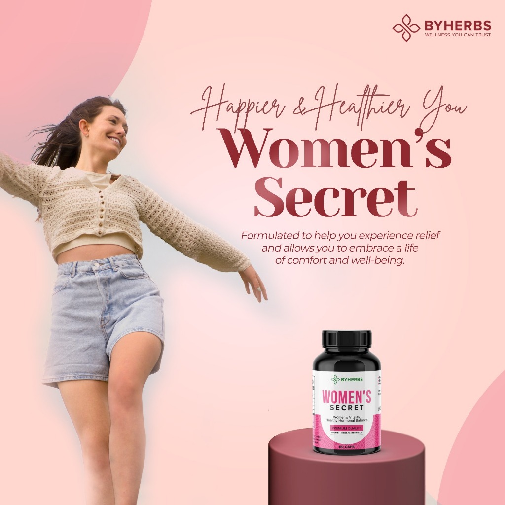 Byherbs Women's Secret | 60 Caps | Halal Women's Supplement for ...