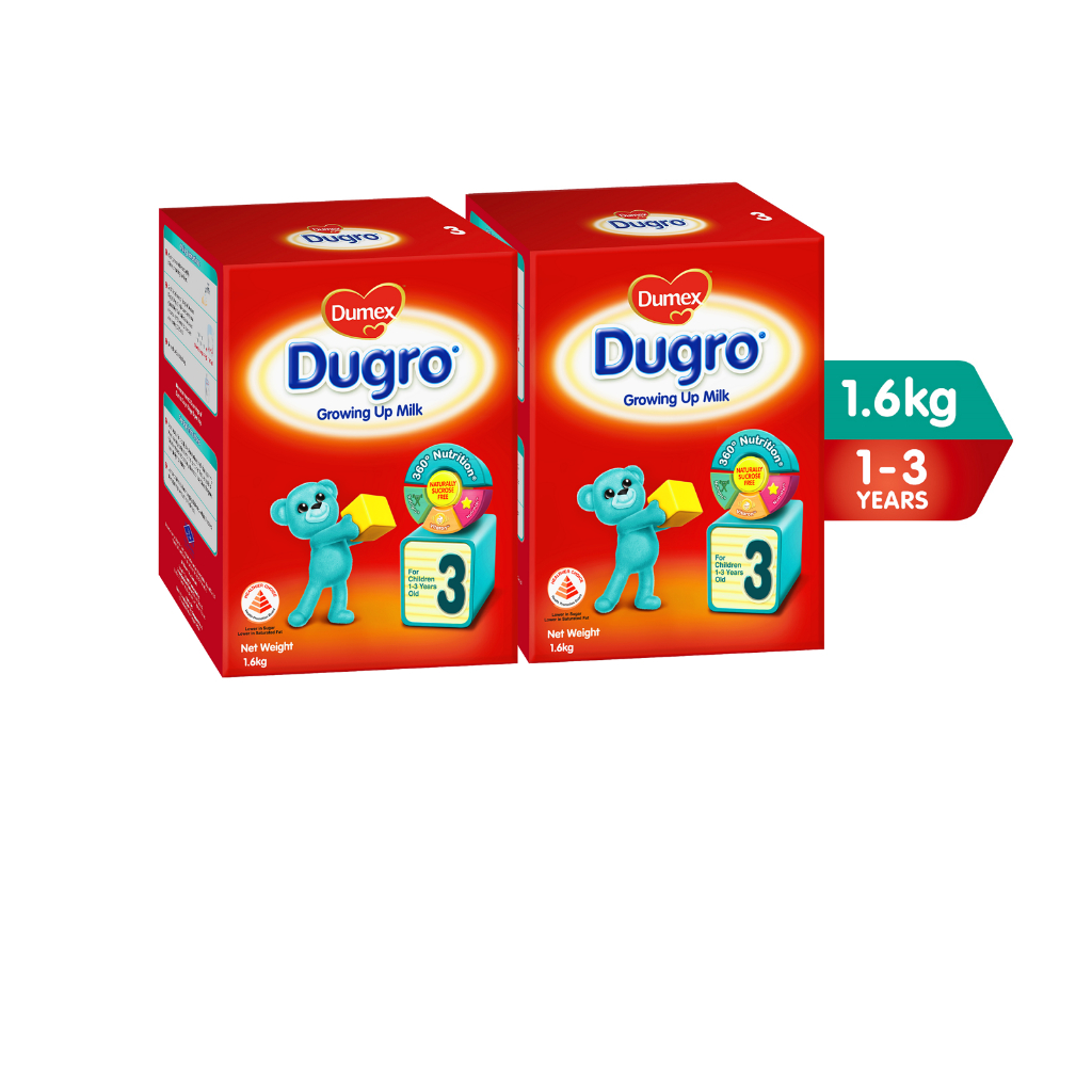 [Bundle of 2] Dumex Dugro Stage 3 Growing Up Kid Milk Formula (1.6kg ...