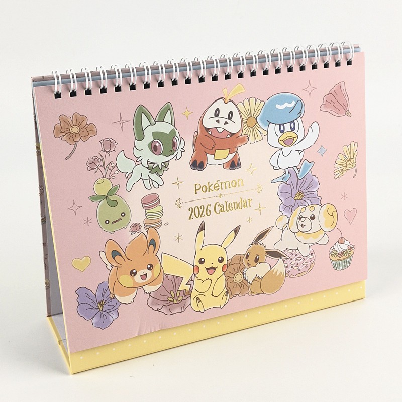 Pokemon Pikachu Eve Mothn-to-view Table Planning 2026 Stand Desktop ...