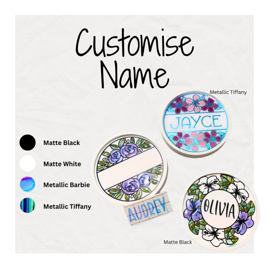 Customise Name Stickers Waterproof Label Personalised DIY Custom Vinyl ...