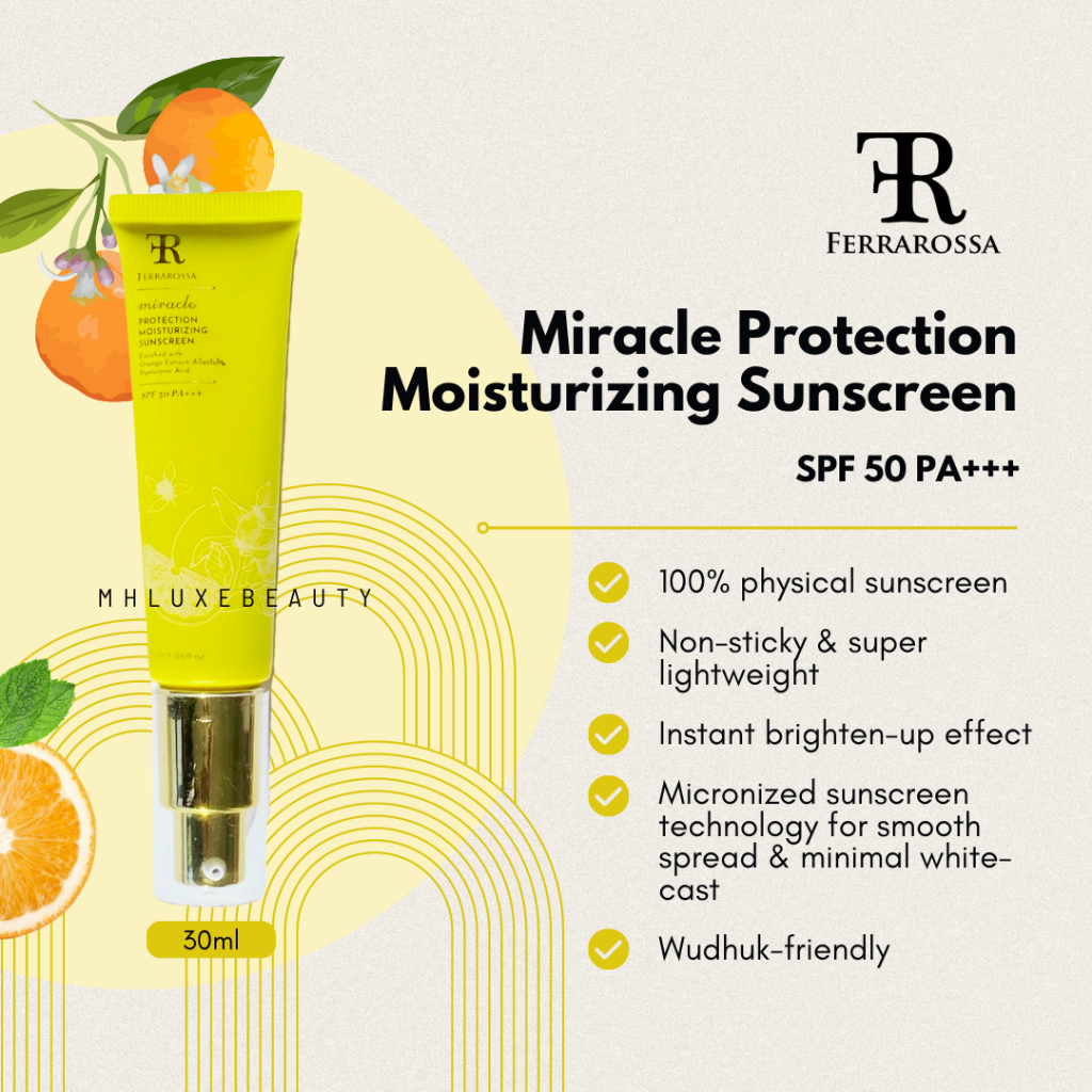 FERRAROSSA Miracle Protection Moisturizing Sunscreen SPF50 | 100% ...