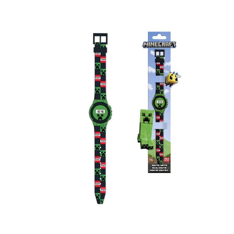 Minecraft Digital Watch Creeper - 22 cm | Shopee Singapore