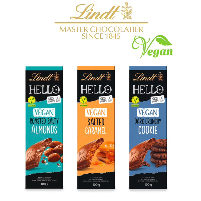 Lindt Chocolate Lindt HELLO VEGAN & Non Vegan Hello Lindt Nice to Sweet ...