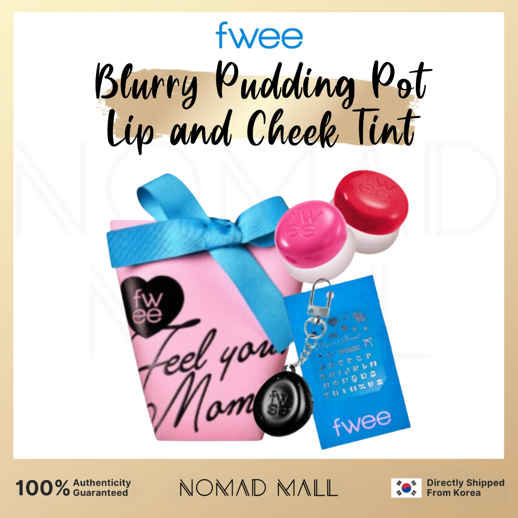 [fwee] FWEE Blurry Pudding Pot Lip and Cheek Tint 30 Colors + Keyring ...