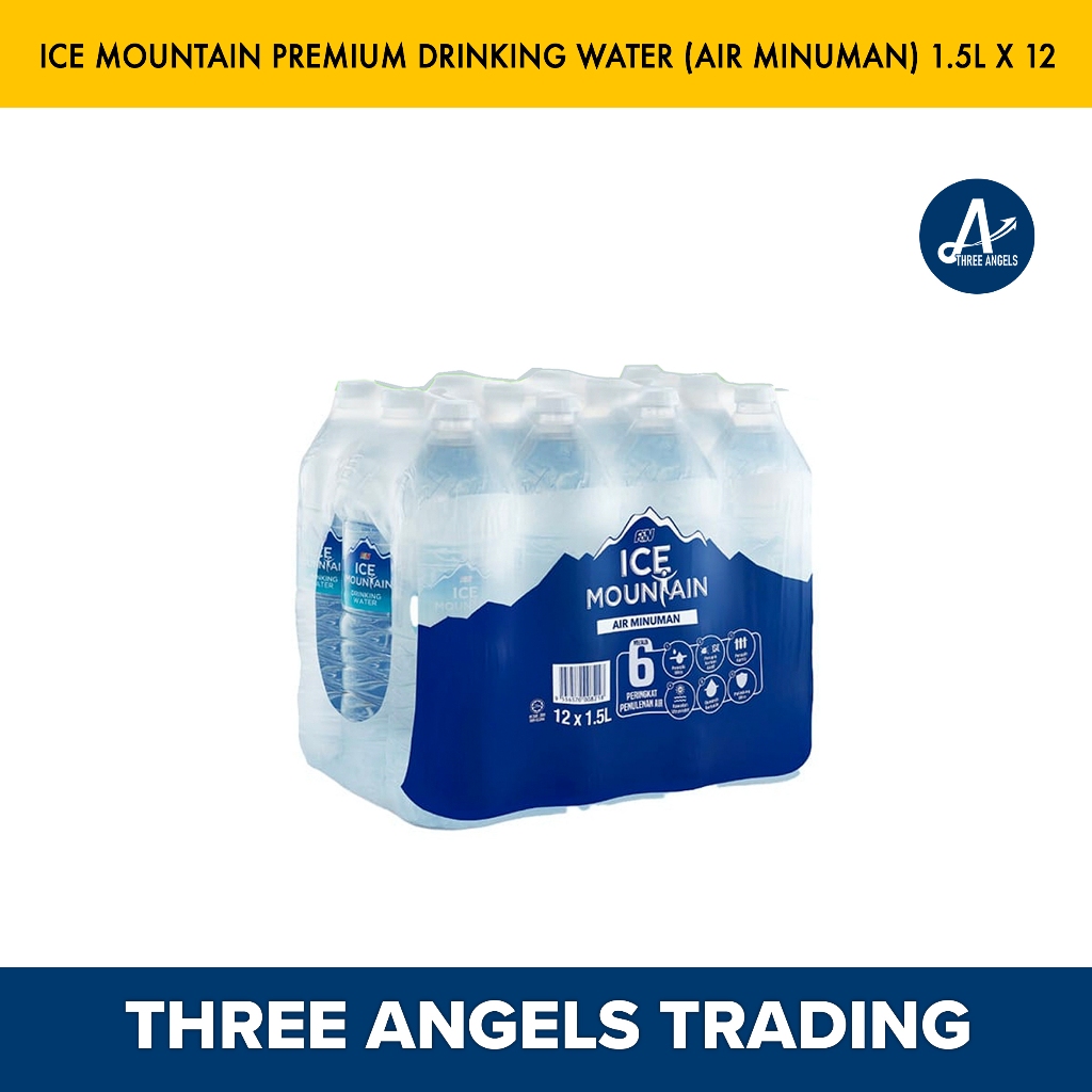 Ice Mountain Premium Drinking Water (Air Minuman) 1.5L x 12 | Shopee ...