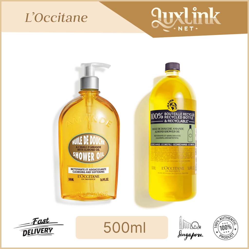 L'Occitane Almond Shower Oil Eco-Refill 500ml | Shopee Singapore