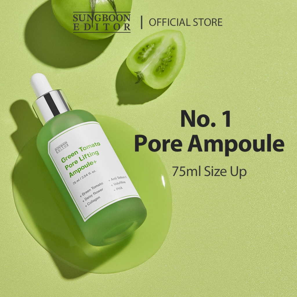 [SUNGBOON EDITOR] BIG SIZE Green Tomato Pore Lifting Ampoule+ 75ml | Shopee Singapore