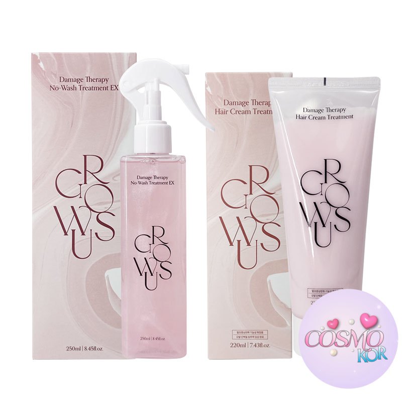 GROWUS Damage therapy No wash Treatment EX 250ml / Cream Treatment 220ml | Shopee Singapore