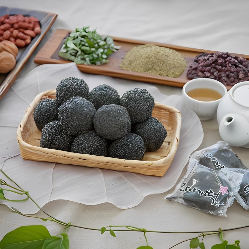 Black sesame omaegi rice cake from Jeju by air (10pcs / Pack) | Shopee ...