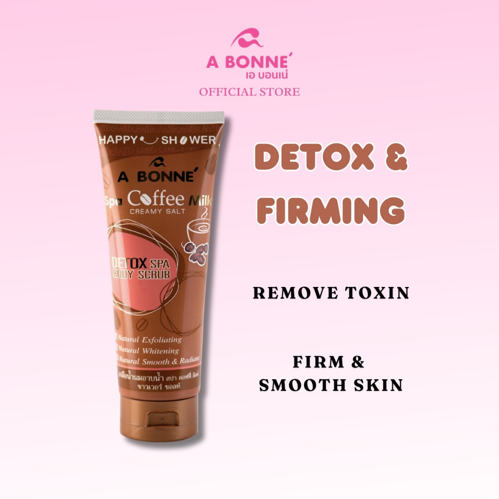 A Bonne Coffee Milk Creamy Shower Salt Body Scrub Remove Toxic Firming ...