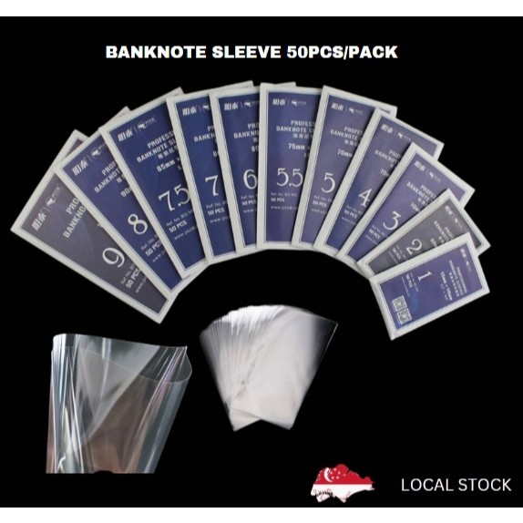 MINGTAI (PCCB) banknote protector sleeve OPP material 50pcs/pack mix N ...