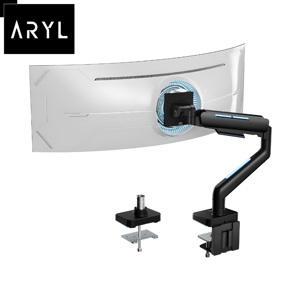 the Aryl™ Heavy-Duty RGB Gaming Monitor Arm | Shopee Singapore