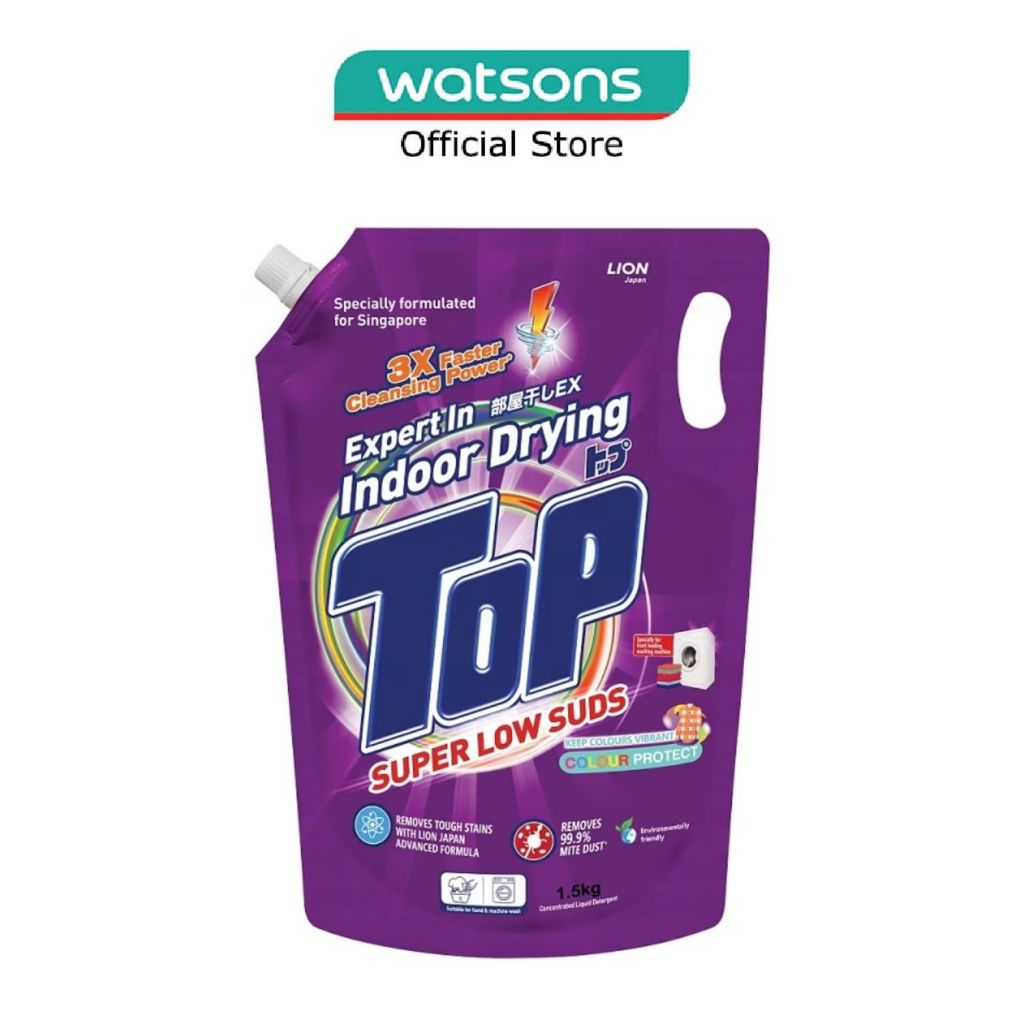 TOP Concentrated Liquid Detergent Super Low Suds Colour Protect Refill ...