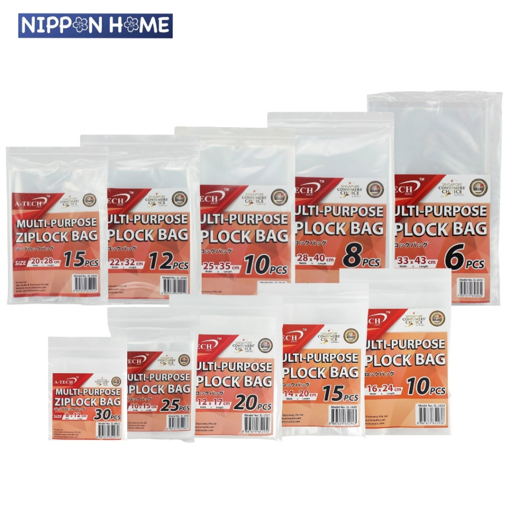 [ Household ] Plastic Zipper Bag/Zip Lock Bag / Zip Bag / Transparent ...