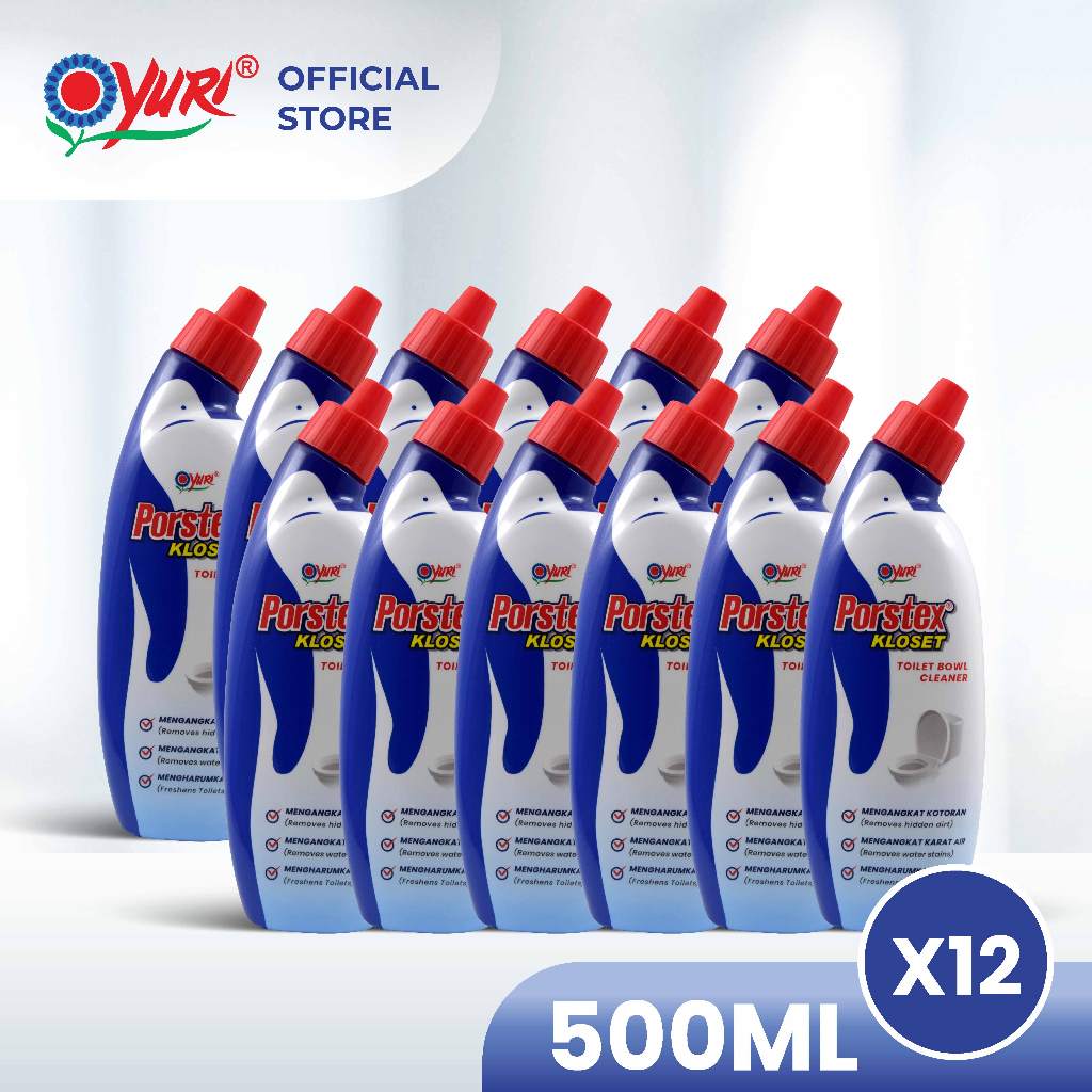 [Carton Deal] Yuri Porstex Antibacterial Toilet Bowl Cleaner 500ml x12 ...