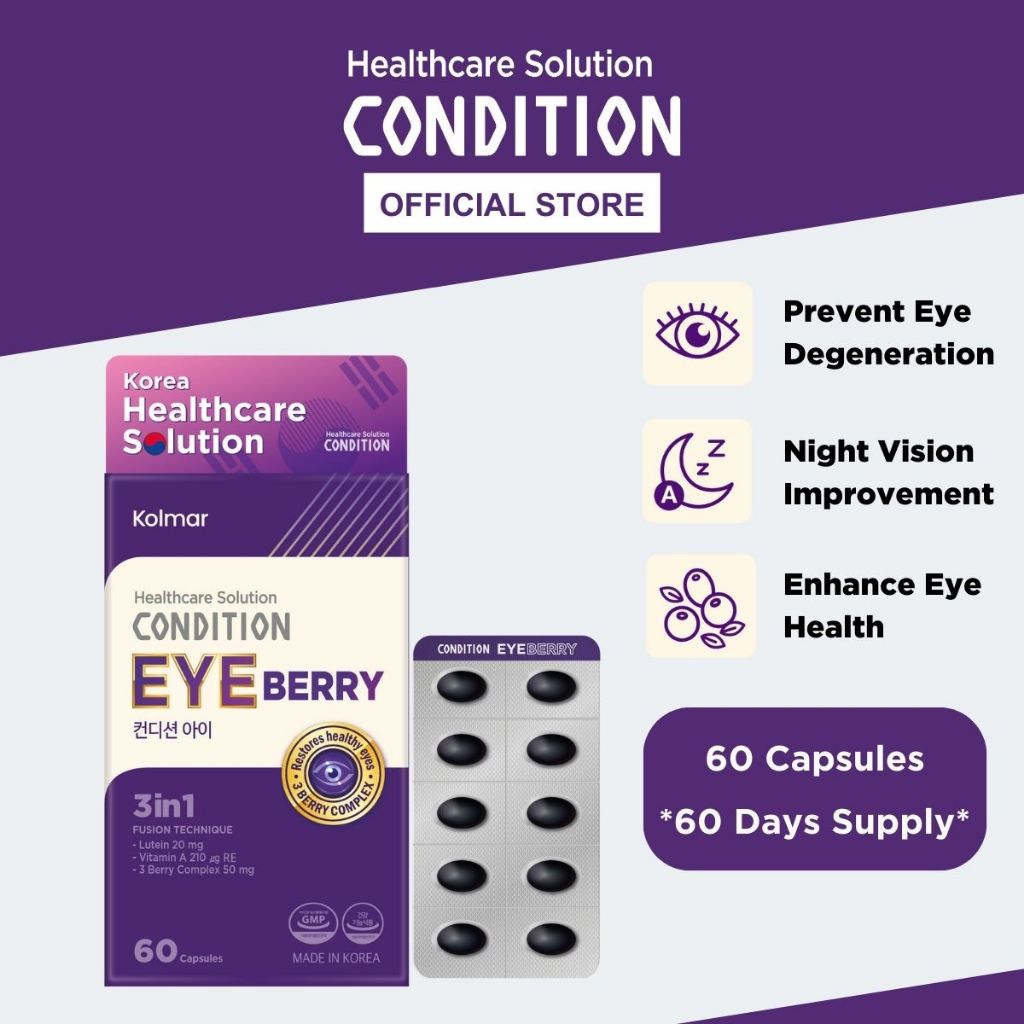 [Official Store] Condition Eye Berry 60caps, Eye Health Supplement ...