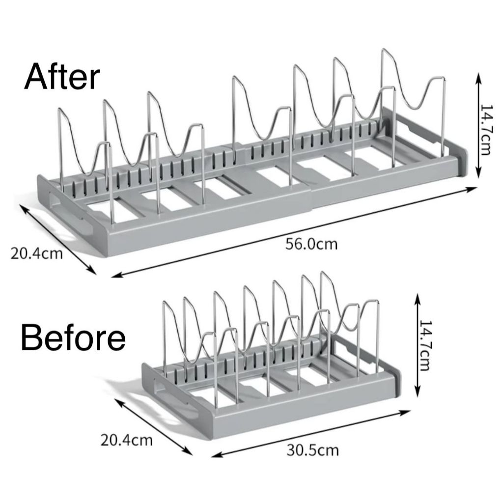 SG Stock SS201 Cabinet Expandable Organizer Rack| Expanding Cookware ...