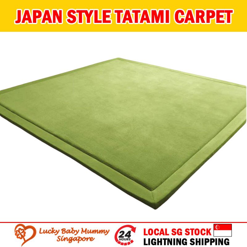 Japanese Tatami Coral Fleece Carpet Premium Anti-Slip Thick Rattan Mat ...