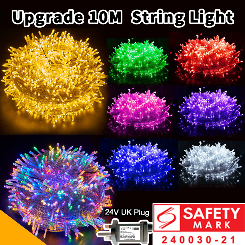 10M LED Fairy Lights 100LED Deepavali Lights Strip 8Modes Led Diwali ...