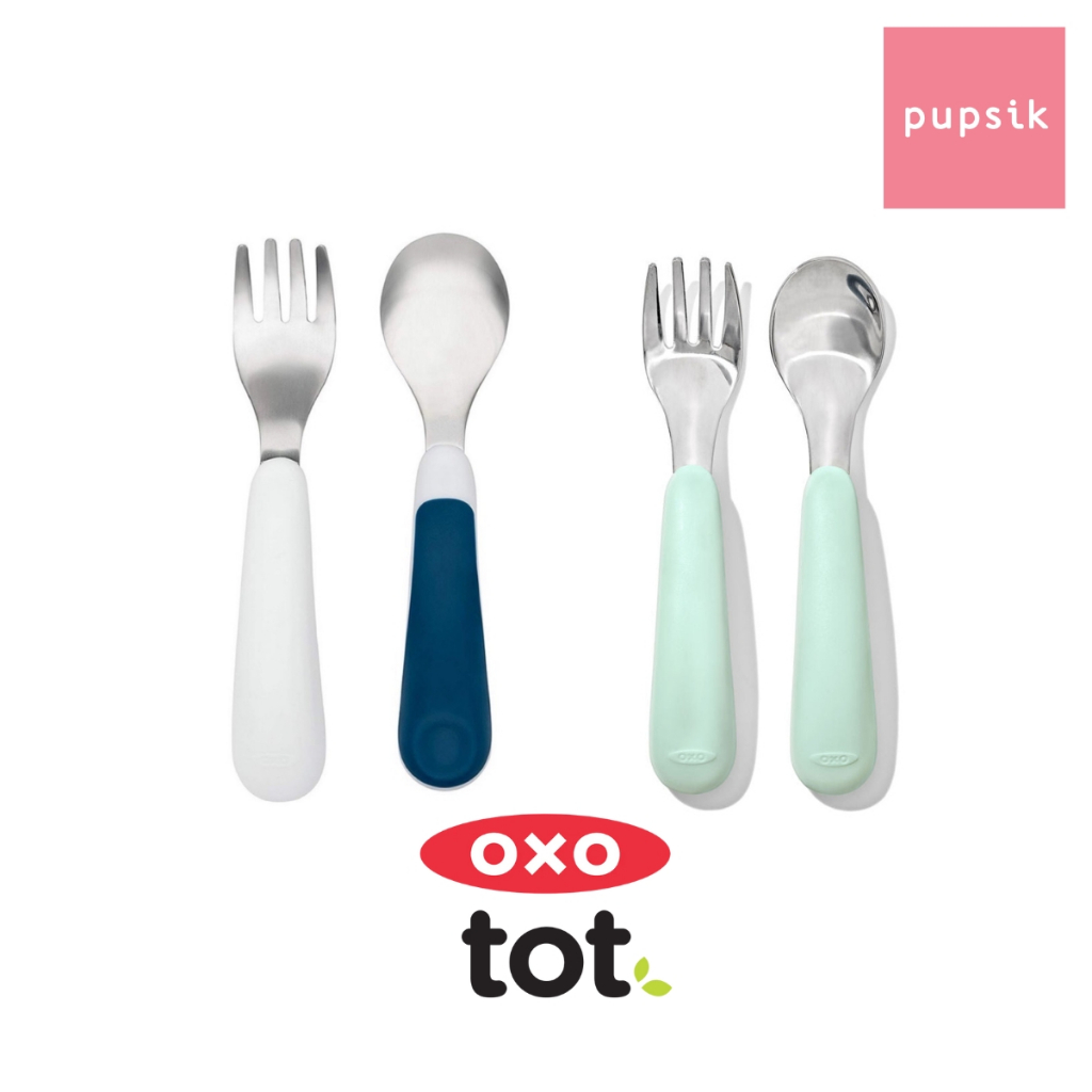 Oxo Tot Fork & Spoon Set (4 Colors) | Shopee Singapore