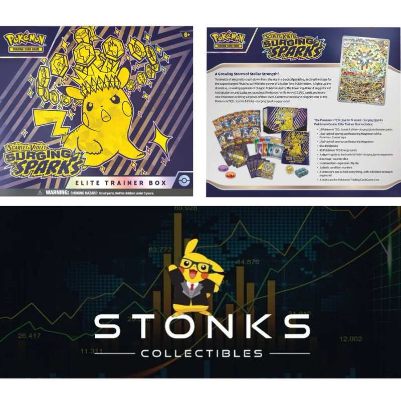 Pokemon TCG SV08 Surging Sparks Elite Trainer box ETB SV-08 | Shopee ...