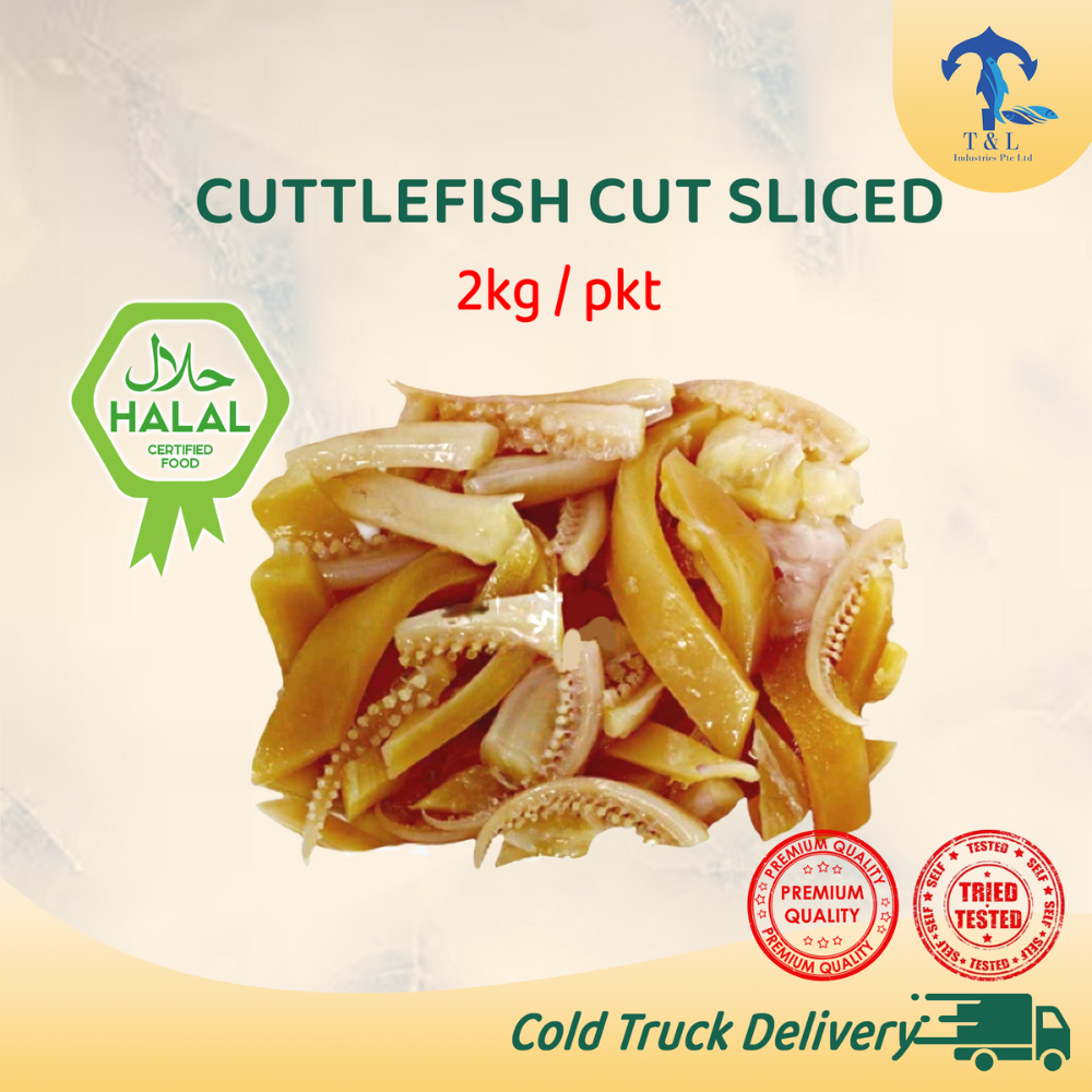 HALAL CUTTLEFISH CUT SLICED (2kg/pkt) 尤鱼切條 | Shopee Singapore