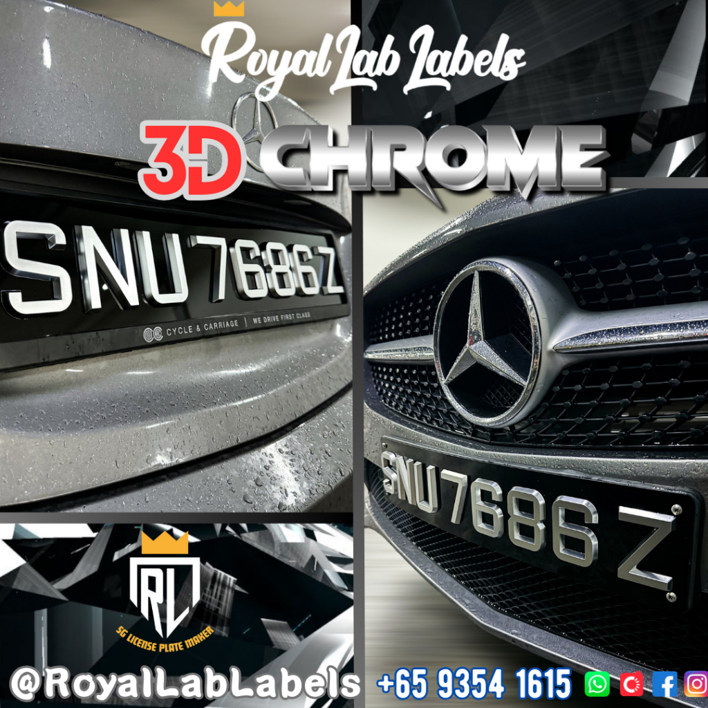 [🇸🇬 ] 3D Carplate Popout [Chrome] Car License Plate LOCAL SELLER Car ...