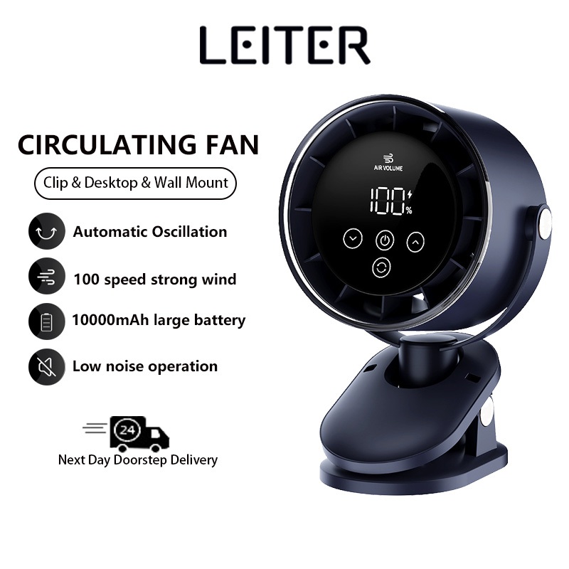 Leiter Clip Fan Wireless Auto Rotate Fan Portable Fan Strong Wind ...