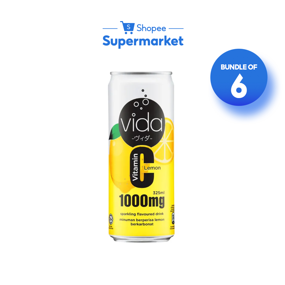 [Bundle of 6] Vida C Lemon (325ml) | Shopee Singapore