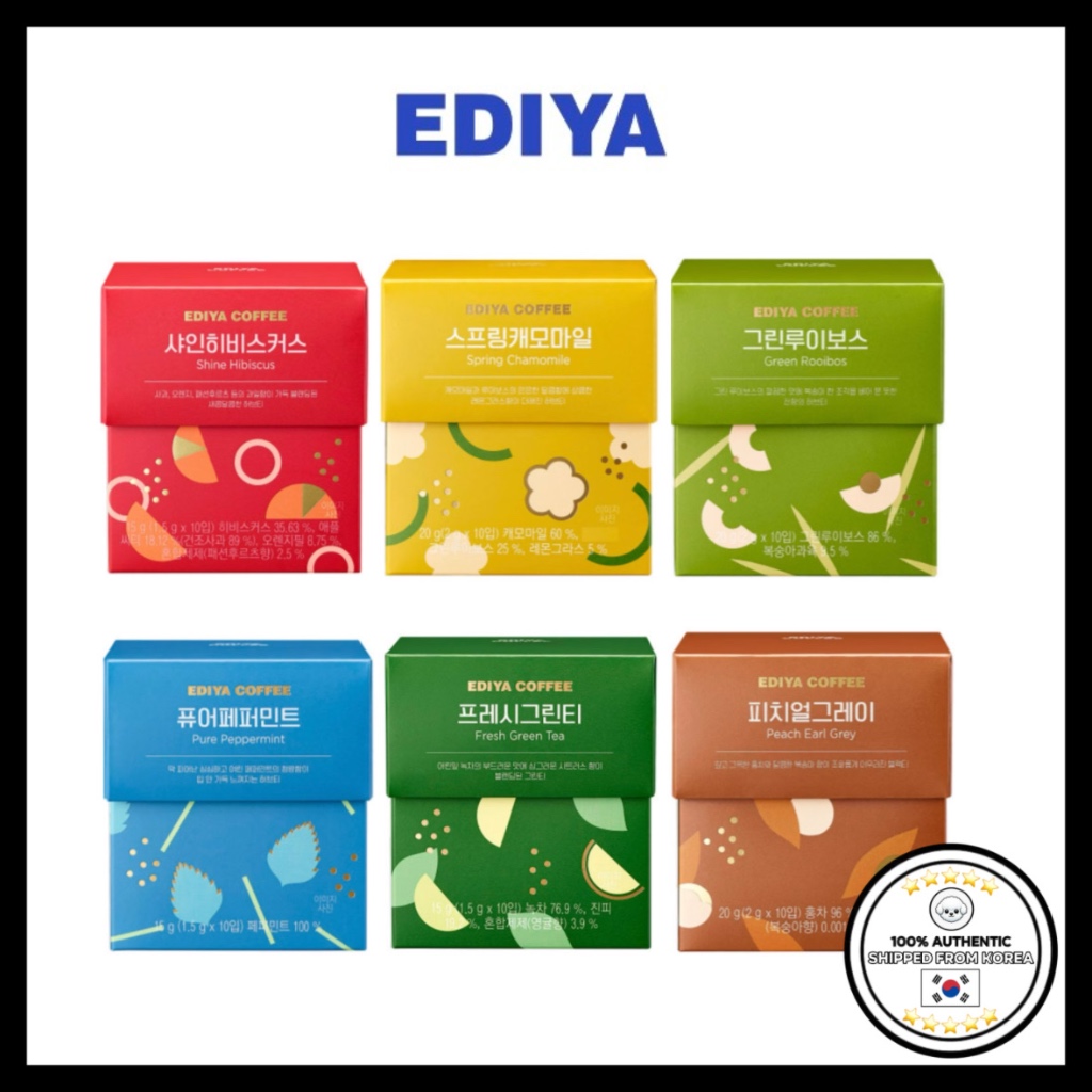 197_Ediya Premium Herb Tea 10 Bags 5 Flavors (Korean Tea) | Shopee ...