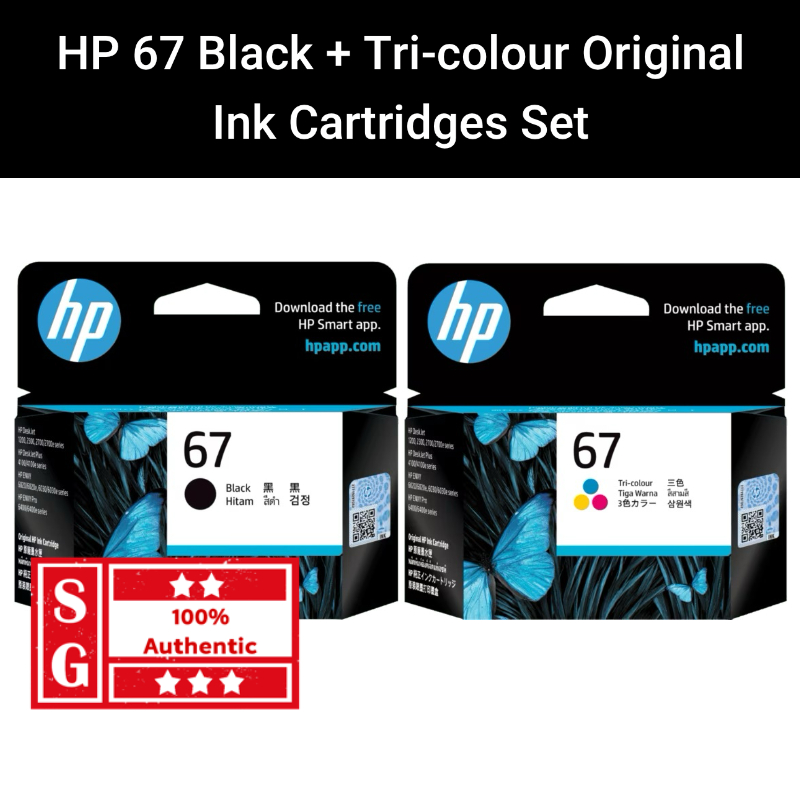 HP 67 Original Ink Cartridge HP 67 Black HP 67 Tri-Color HP 67 Black ...