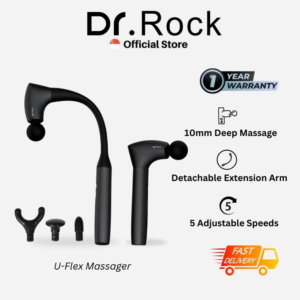Dr.Rock U-Flex Massager, detachable hook shaped massager, 10mm deep ...