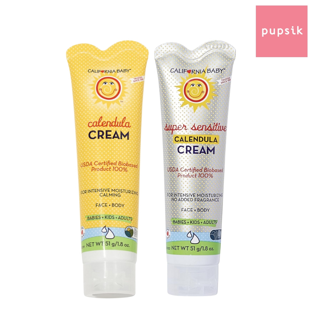 California Baby Calendula Cream, 1.8oz (2 Types) - Original Calendula ...