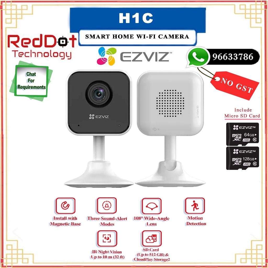 EZVIZ H1C Type-C Smart Home Wi-Fi Camera (Local SG Seller) | Shopee ...