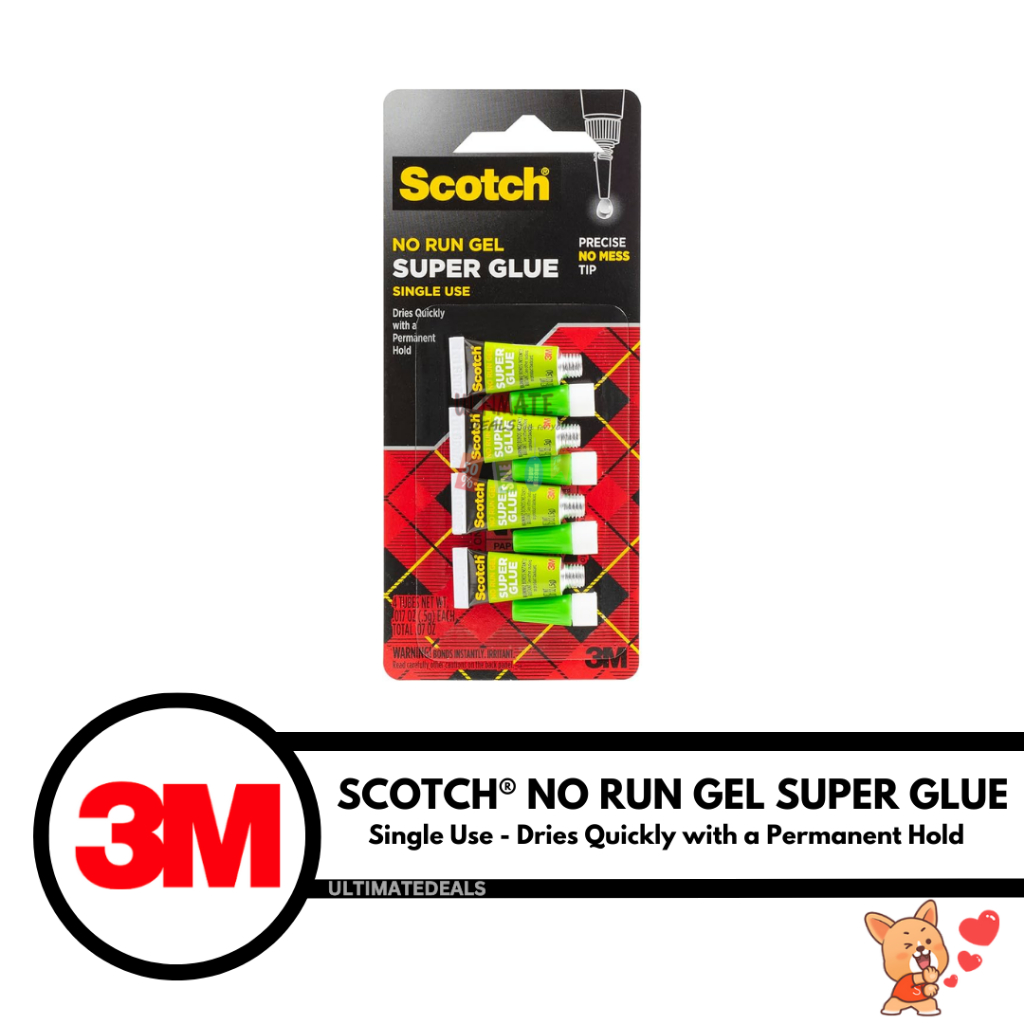 3M Scotch® Super Glue No Run Gel, 4 pcs/pack | Shopee Singapore