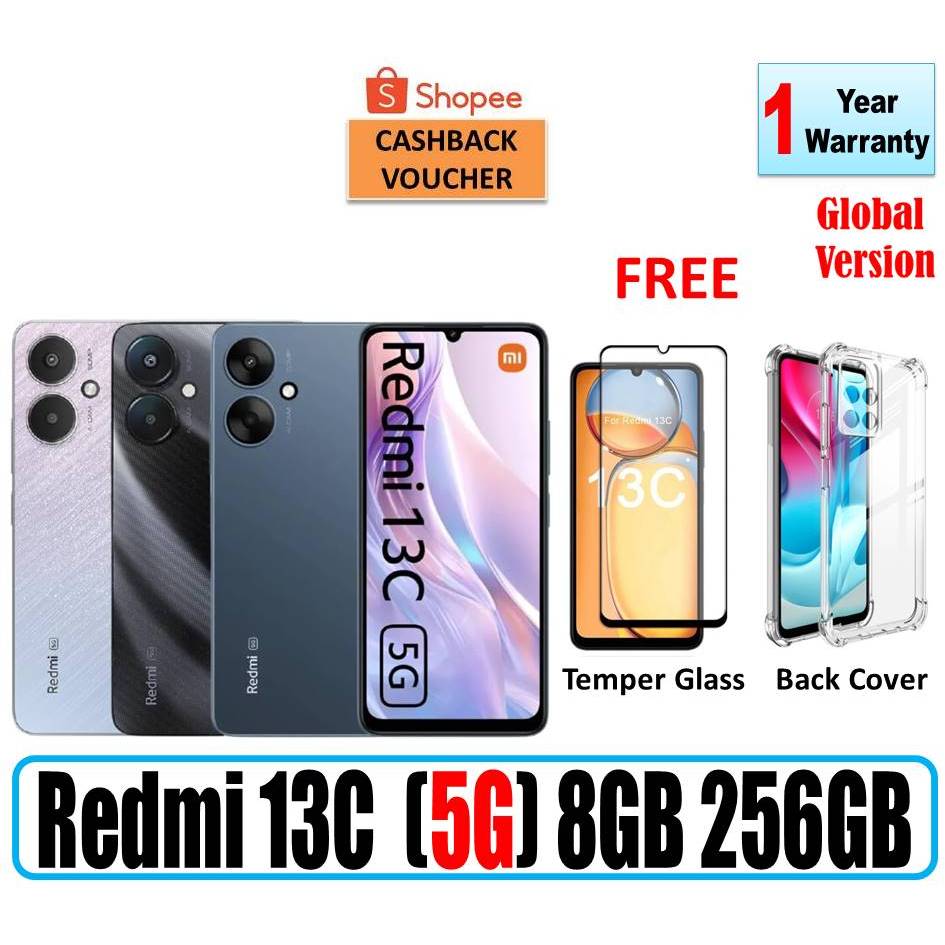 Redmi 13C (5G) / (4G) | 8GB 256GB | Local set with 1 Year Xiaomi ...