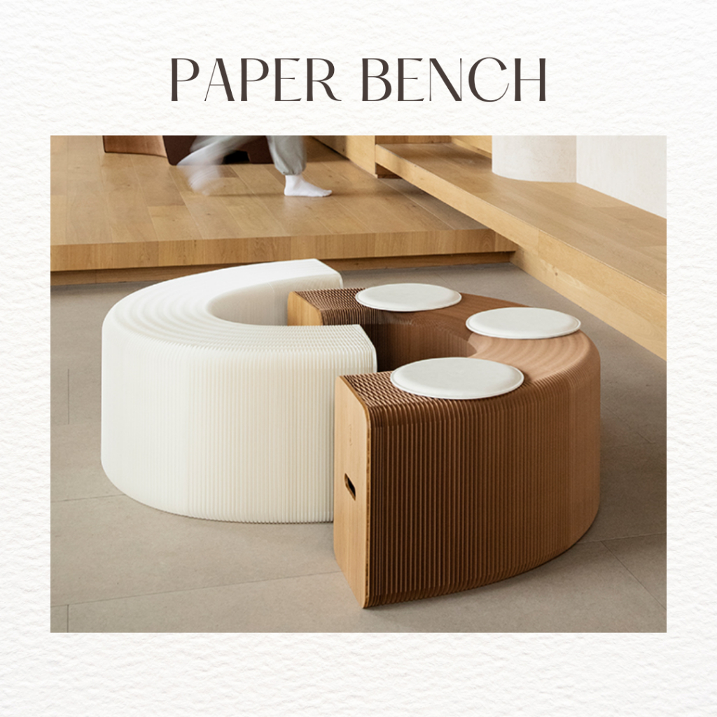 [shibazhi] 18 PAPERS Paper Bench Honeycomb Kraft Paper Foldable ...