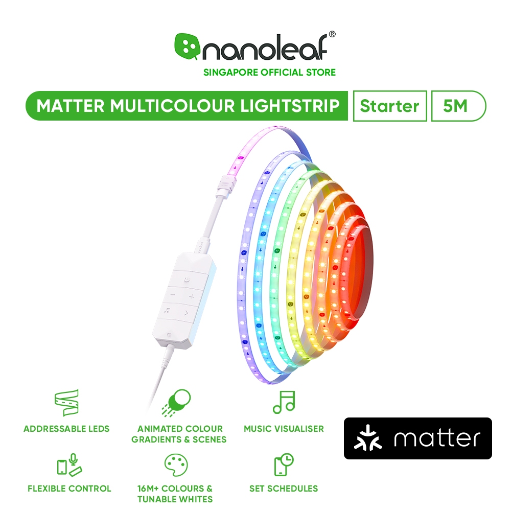 Nanoleaf Matter Smart Multicolor HD Lightstrip 16.4ft (5m) | Shopee ...