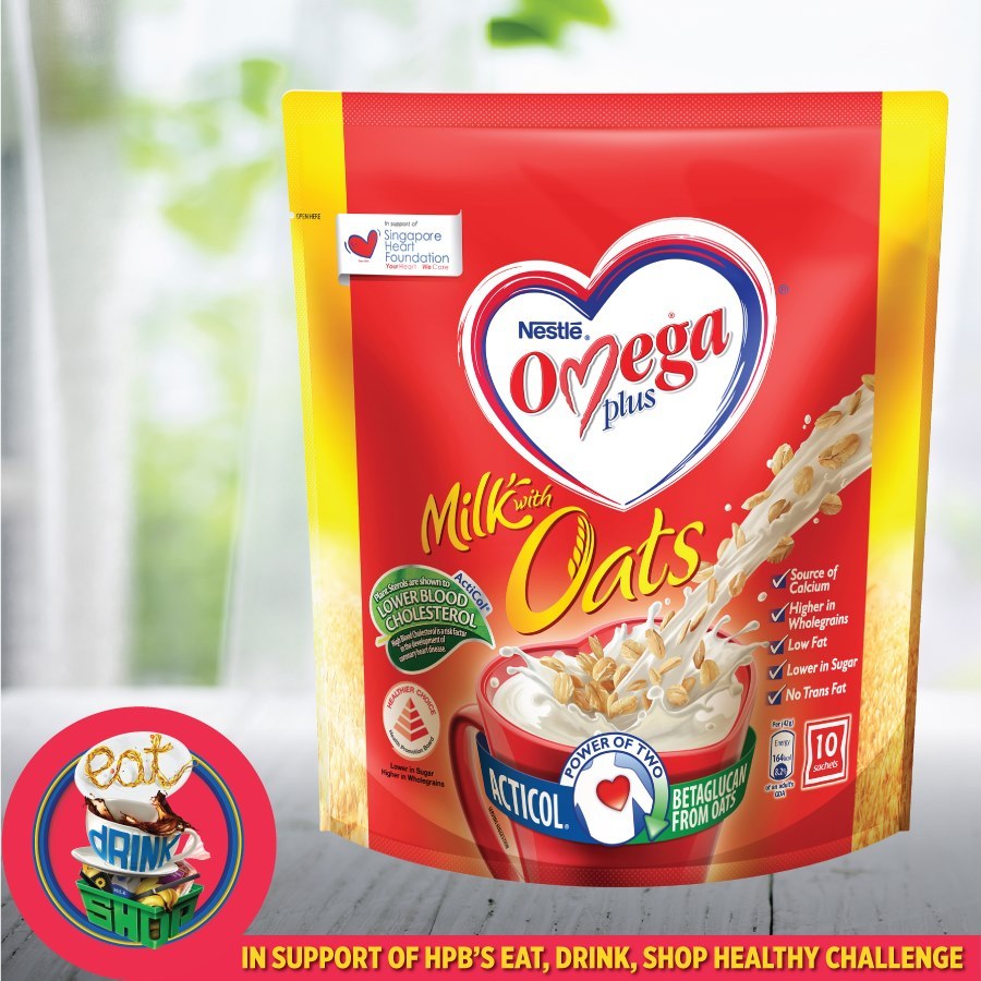 [SG] Nestle OMEGA Plus Milk with Oats (42g x 10s) | Shopee Singapore